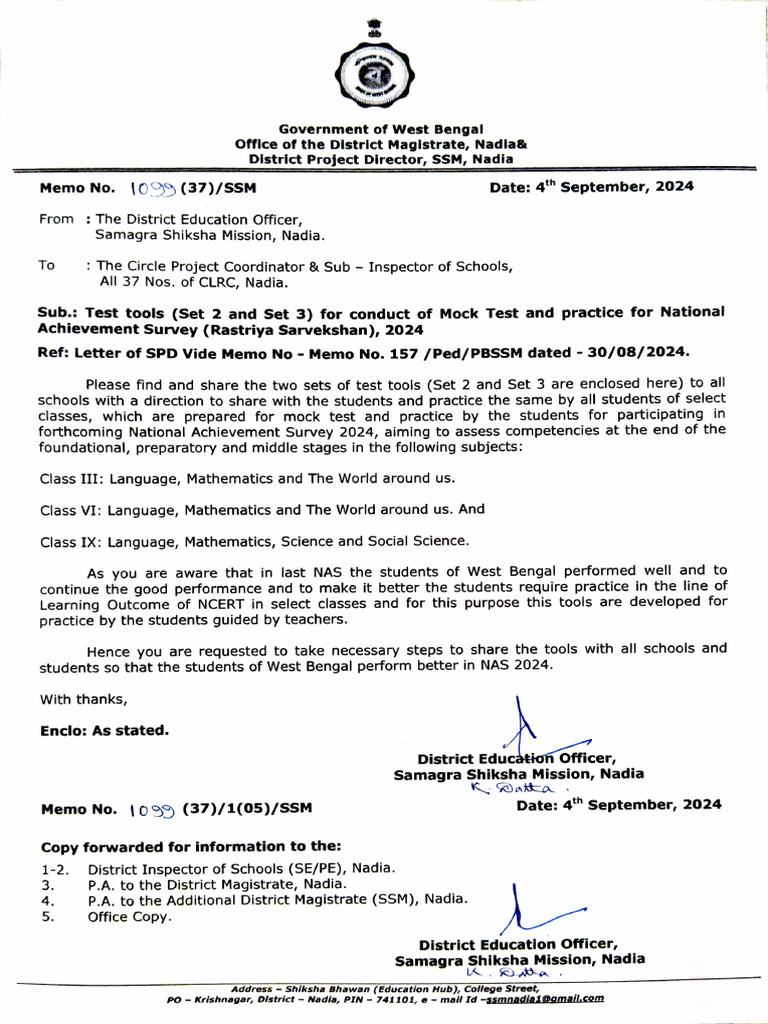 Letter of DEO | PDF | Science