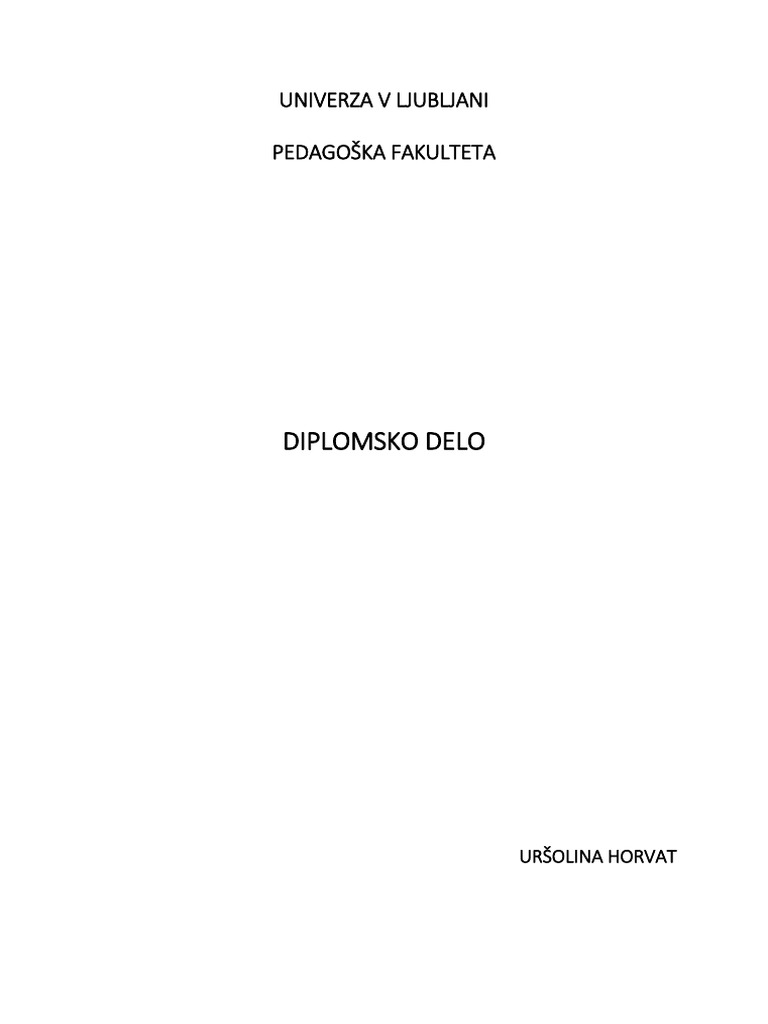 Diplomska Naloga Za Oddajo | PDF