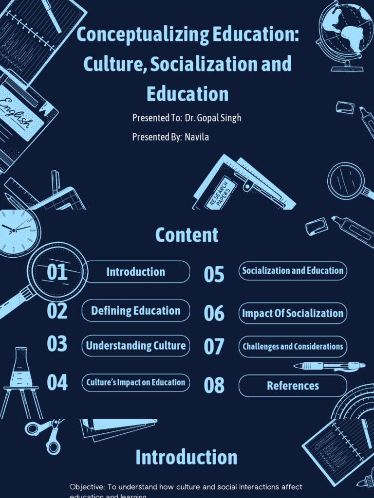 Conceptualizing Education Culture, Socialization and Education | PDF ...