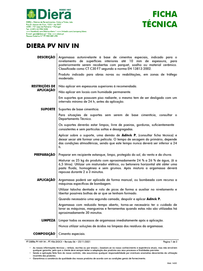 FT - Diera - PV Niv in | PDF