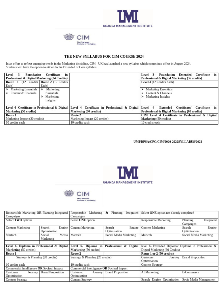 CIM New Syllabus Launch 2024 | PDF | Digital Marketing | Business