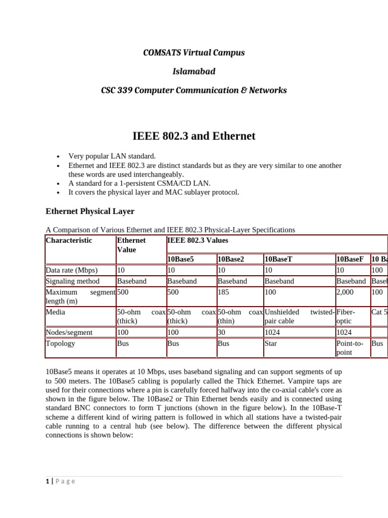 Handout 4 | PDF | Ethernet | Computer Network