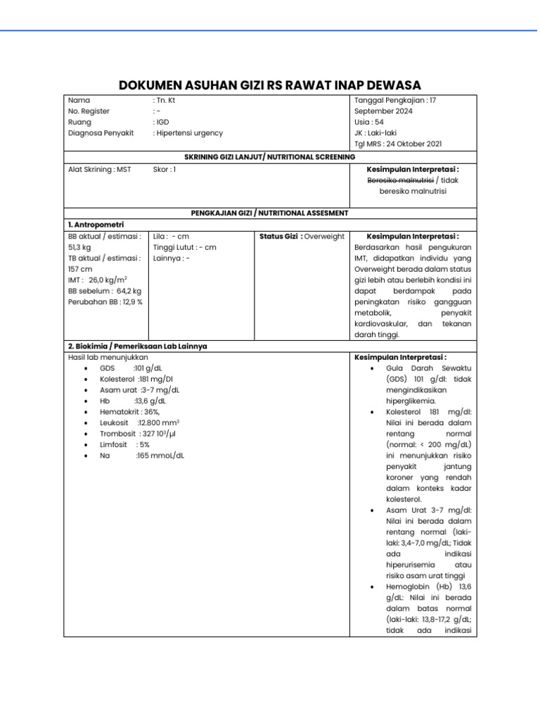 Formulir Pagt (NCP) Hipertensi Revei Citra | PDF