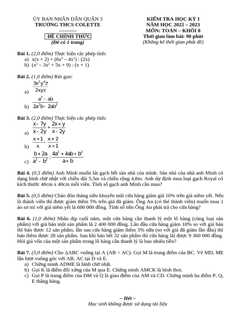 Toan8 Col Lan Anh Le 4425 | PDF