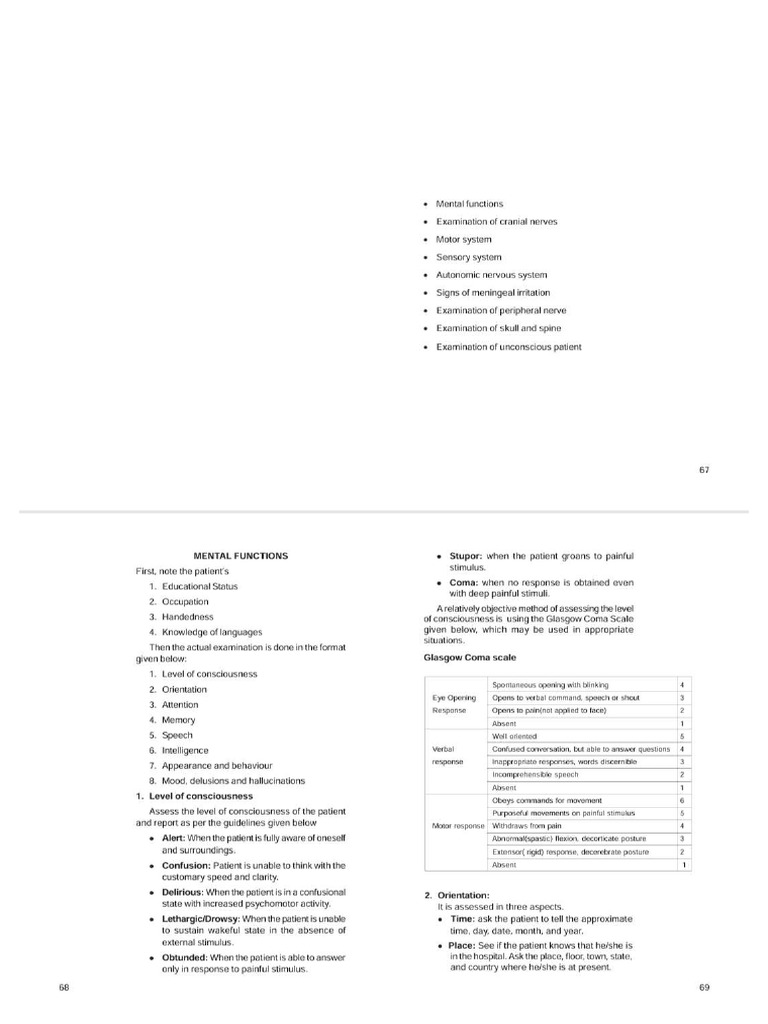 Format For CNS Examination | PDF