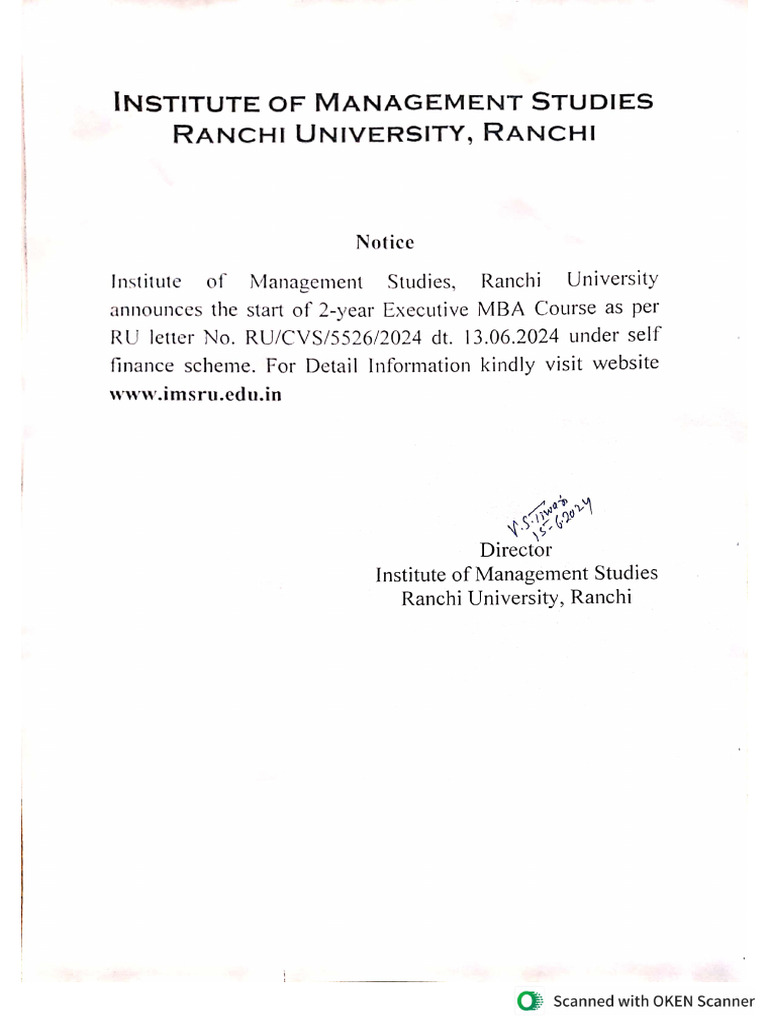 2 Year Mba Start Notice | PDF