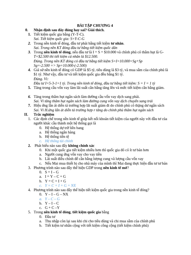 bài tập chương 4 KTVM | PDF