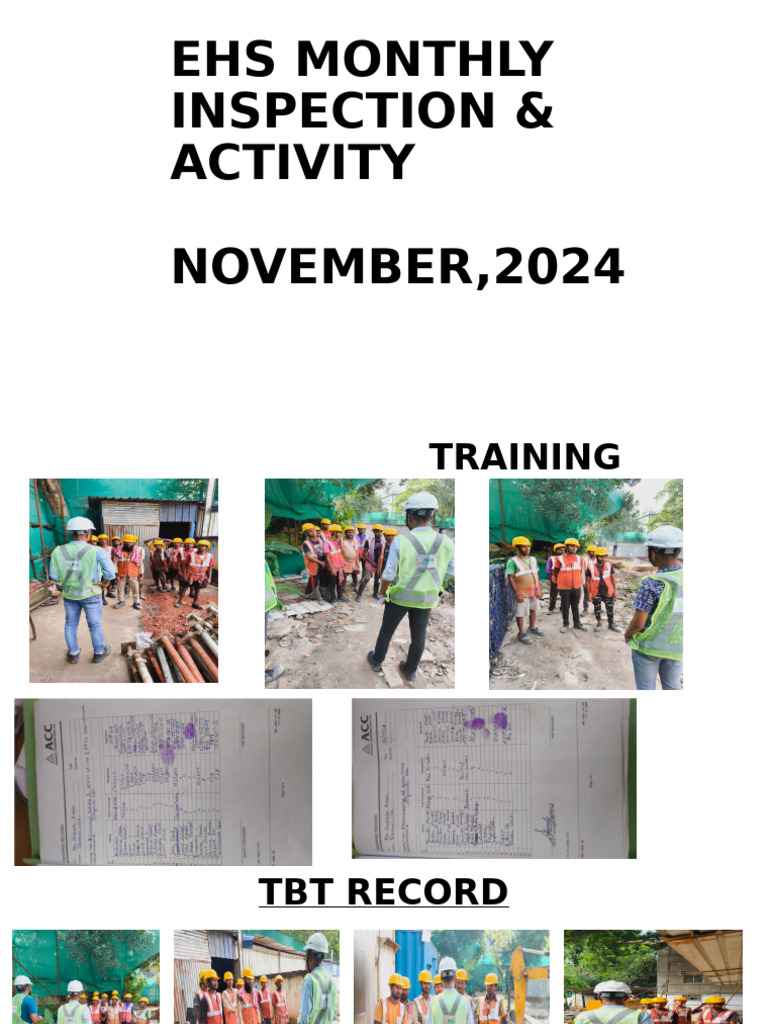 Ehs Monthly Inspection April, 2023 | PDF