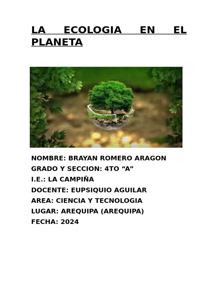 Importancia y Tipos de Ecología | PDF | Ecología | Biodiversidad