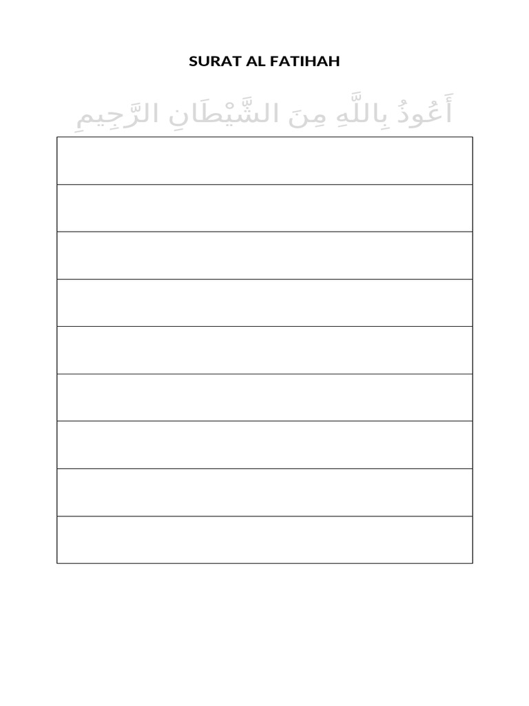 Surat Al Fatihah | PDF
