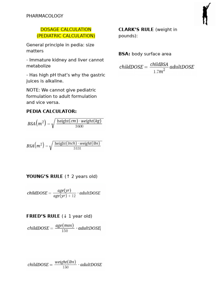 Pediatric Calculation | PDF