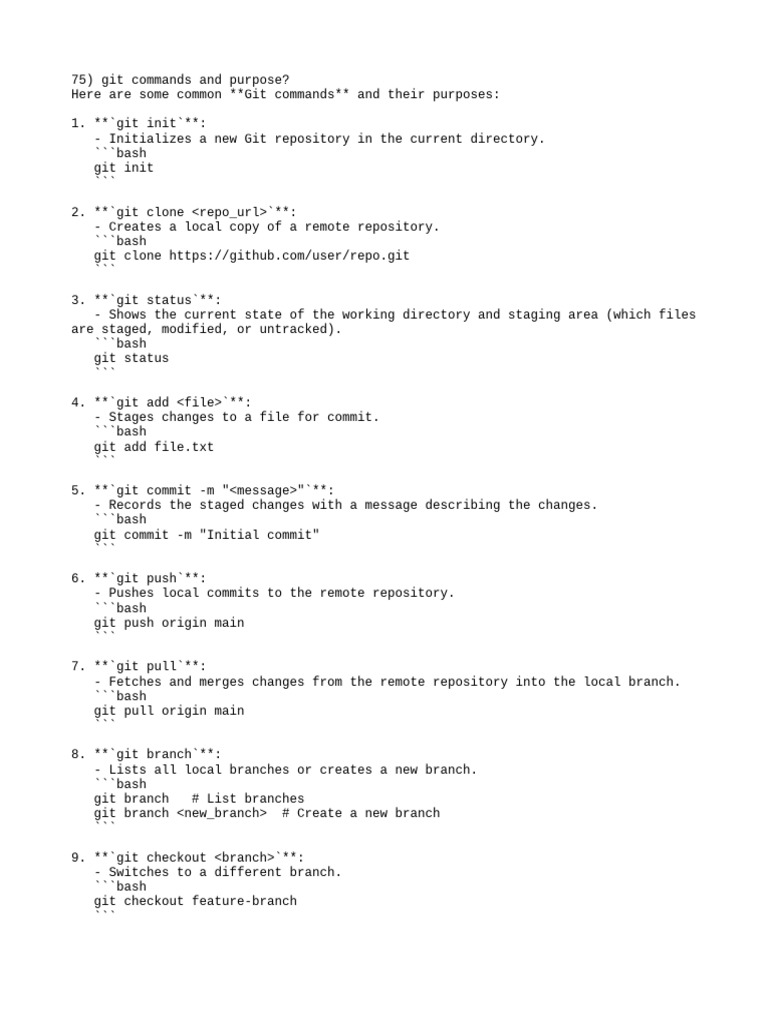 Git Question and Answers | PDF Git Question and Answers | PDF