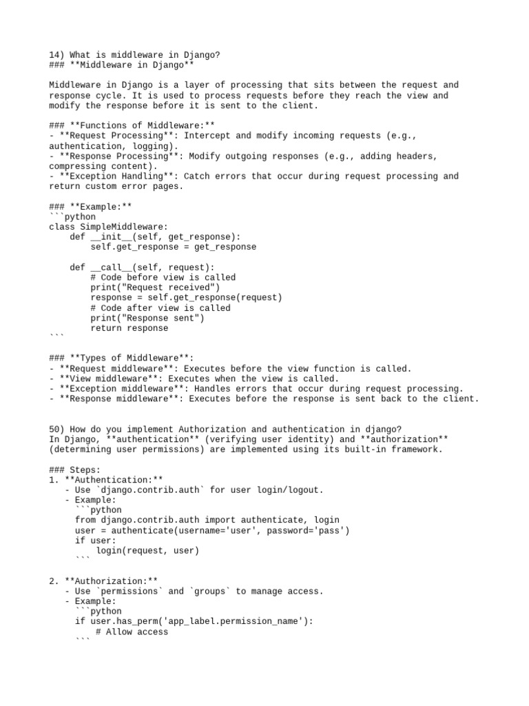 Django Question and Answers | PDF | Information Technology | Software Engineering