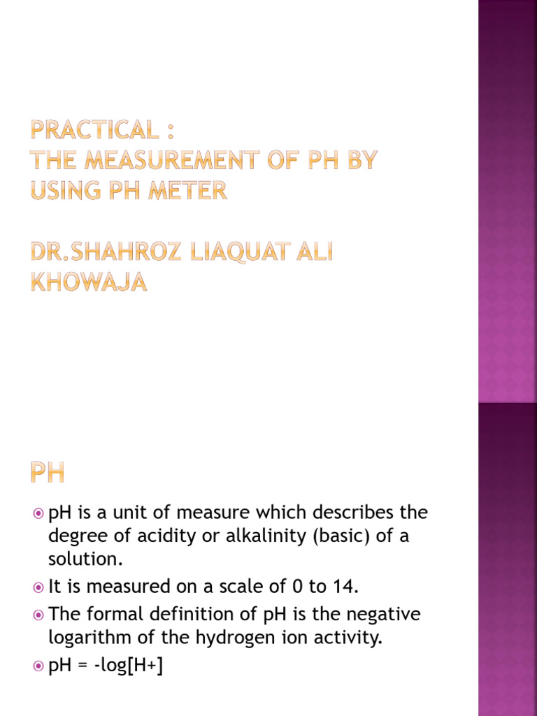 PH Meter | PDF | Ph | Applied And Interdisciplinary Physics