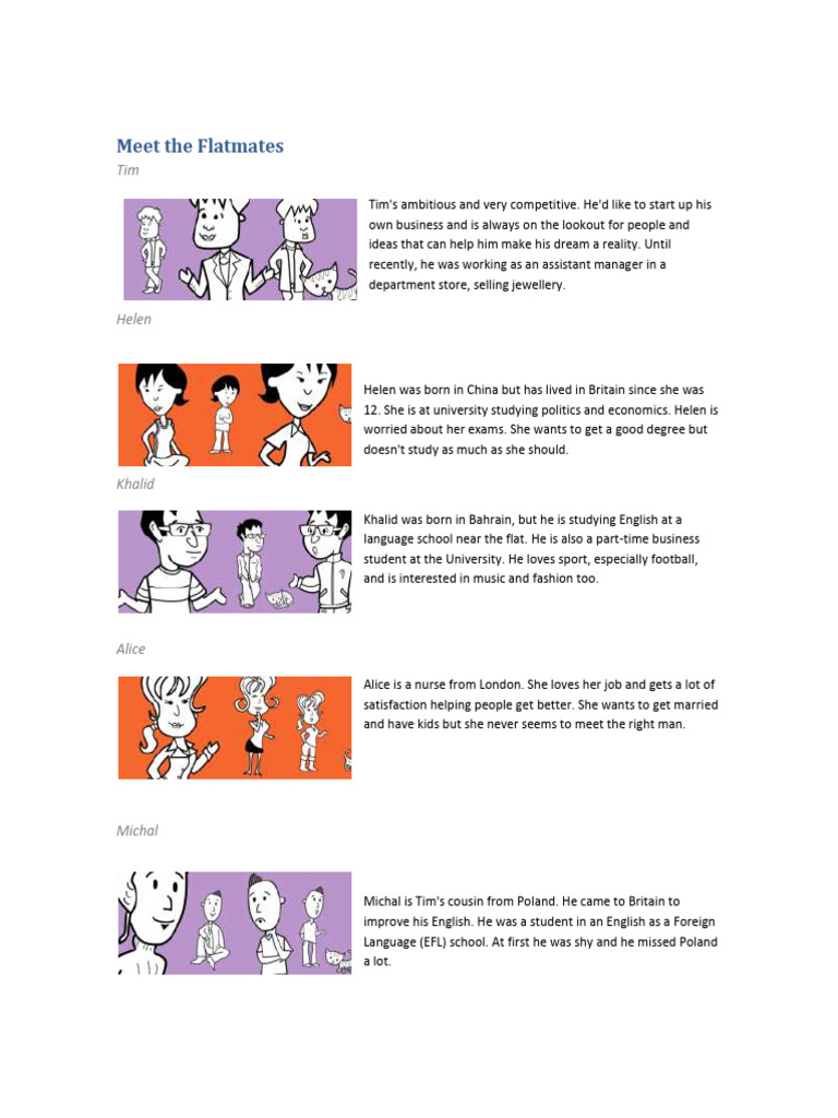 Meet The Flatmates | PDF