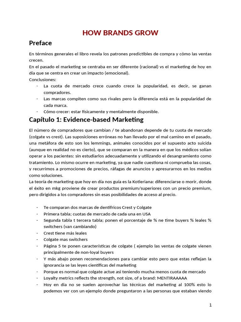 Crecimiento de Marcas y Comportamiento de Compra | PDF | Marca | Mercado (economía)