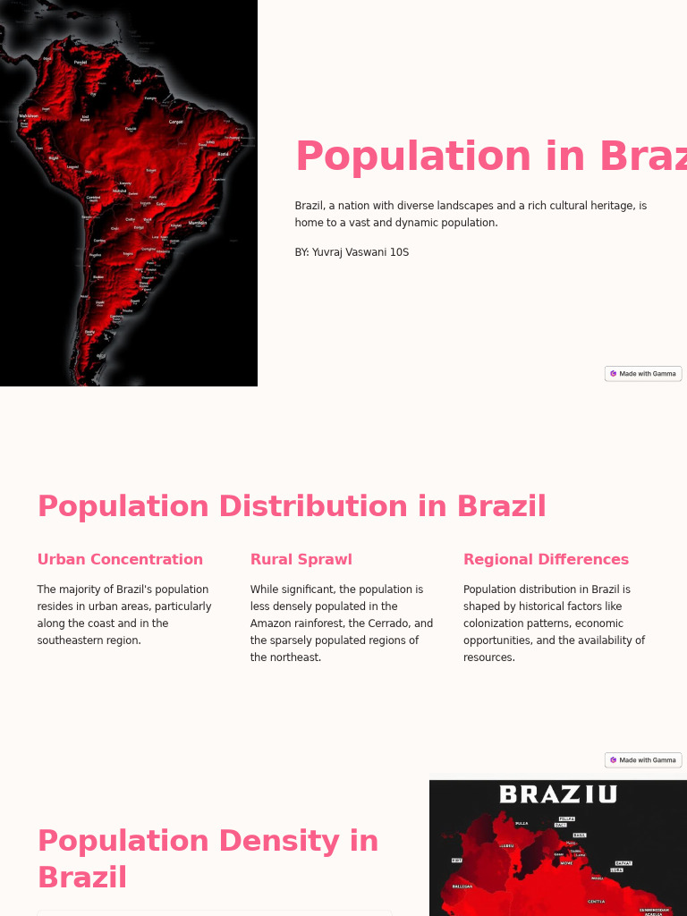 Brazil's Diverse Population Trends | PDF | Brazil | Population