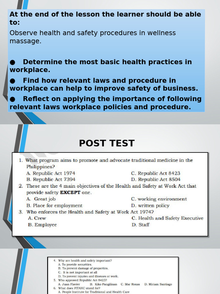 Relevant Laws, Workplace Policies, and Procedures | PDF | Occupational ...