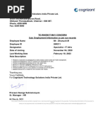 Cognizant Relieving Letter 2268172 | PDF