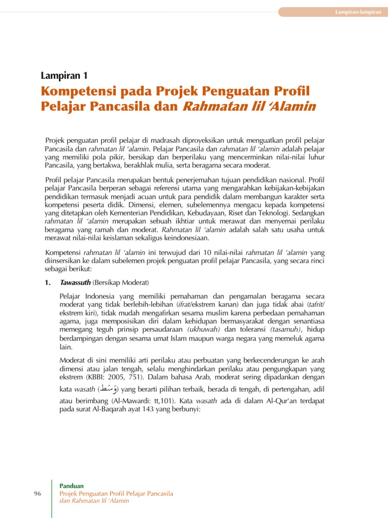 Kompetensi P5RA 2024 | PDF