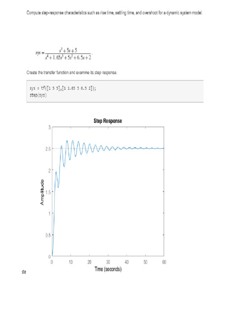 First Order System Response Analysis | PDF