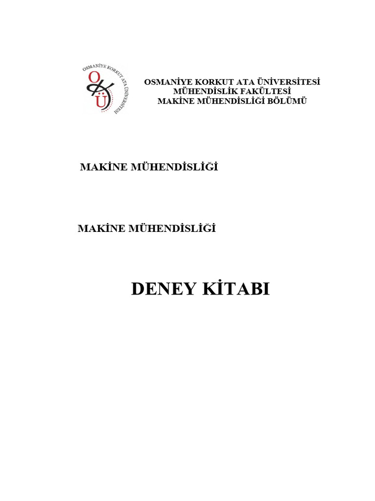 MMB401 MMB402 Deney Kitabı | PDF