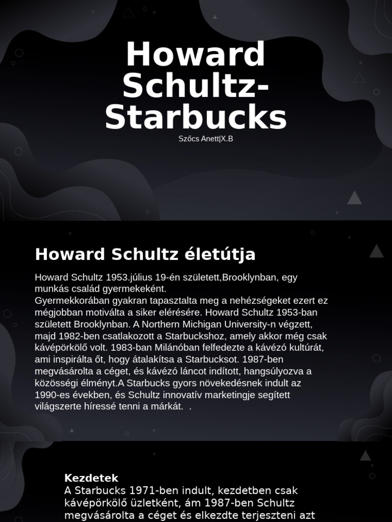 Howard Schultz Starbucks | PDF