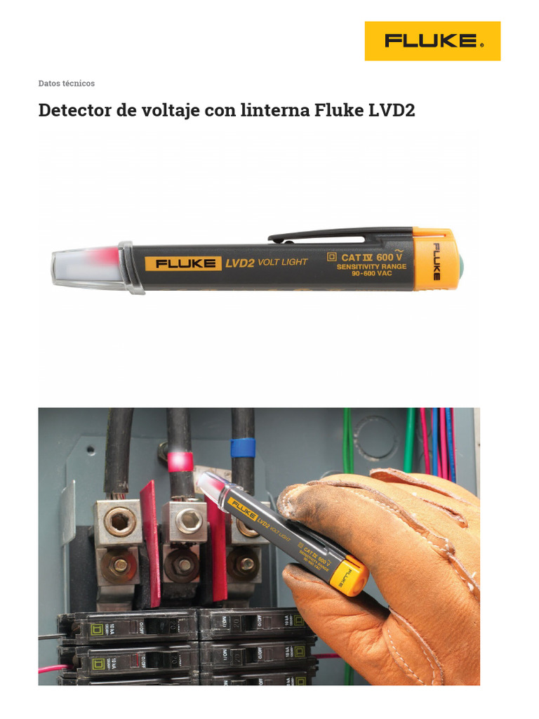 Detector de Voltaje Fluke LVD2 LED | PDF | Diodo emisor de luz