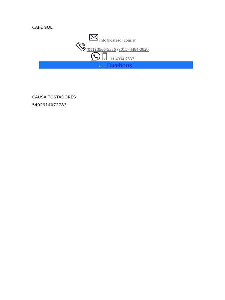 Café Sol | PDF