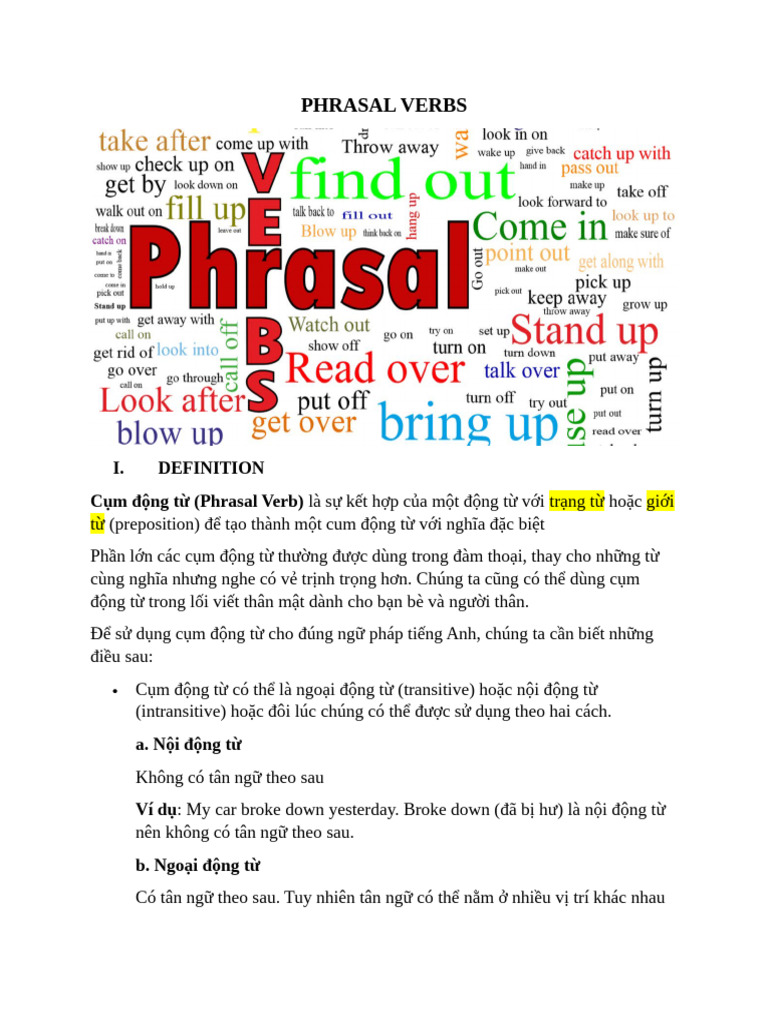 Phrasal Verbs | PDF