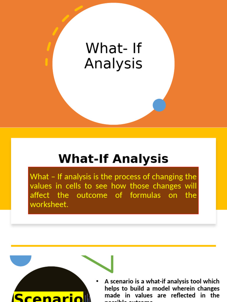 What-If Analysis Tools Explained | PDF