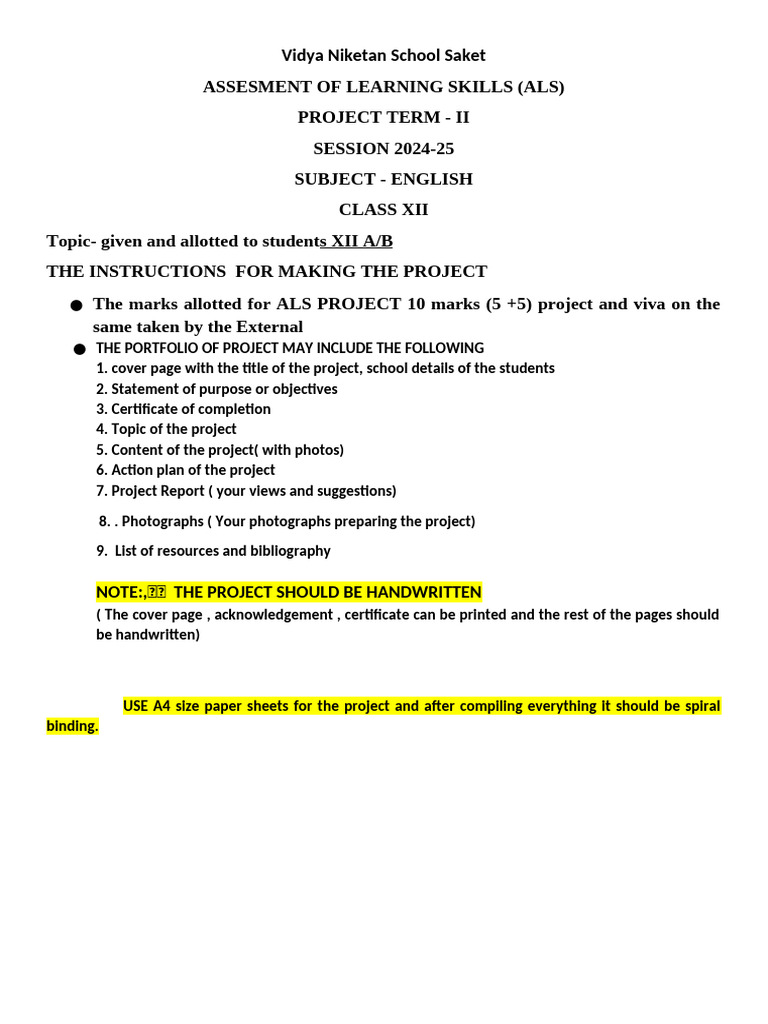 ASL PROJECT Procedure | PDF