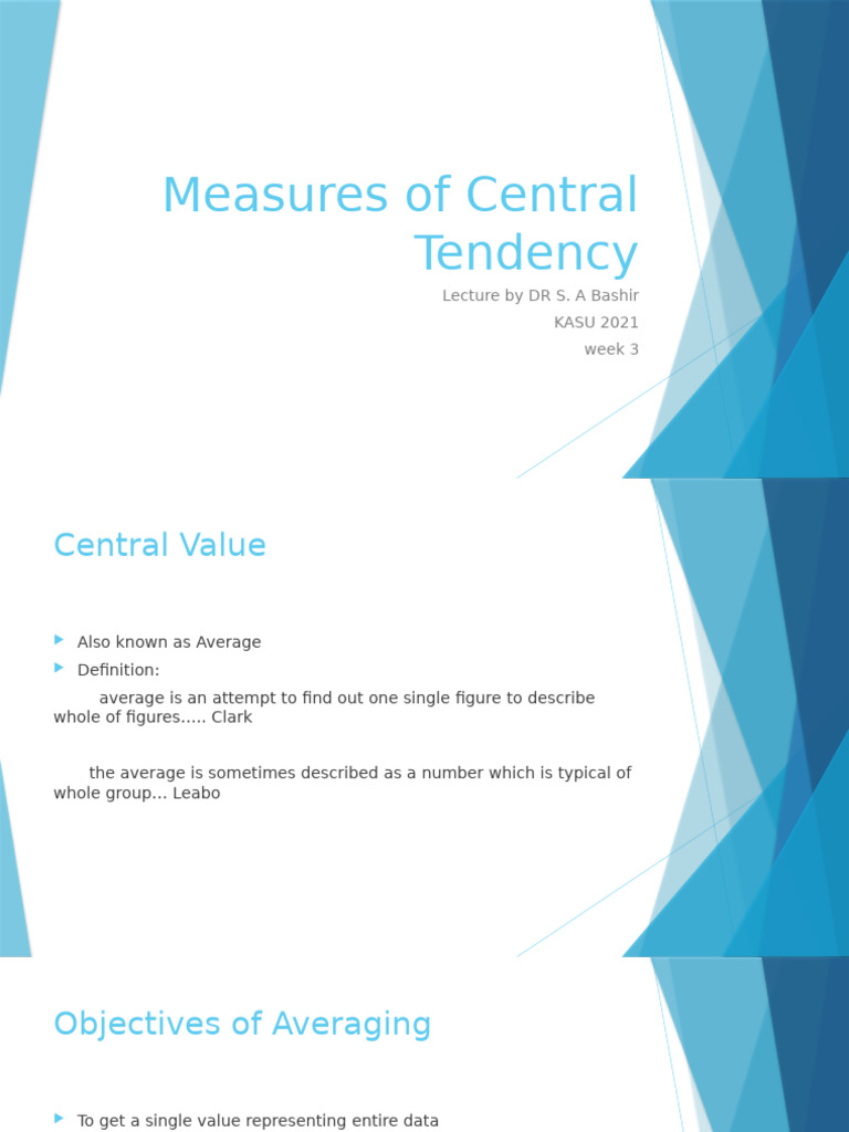 Biostatistics Week 3 | PDF | Mode (Statistics) | Mean
