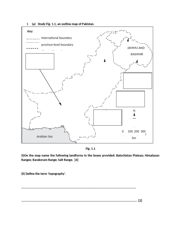 Topography Worksheets | PDF | Kashmir | Geographical Technology
