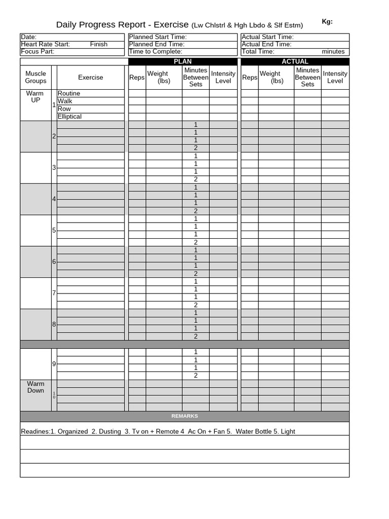 Exercise Templates | PDF | Aerobic Exercise | Sports Science