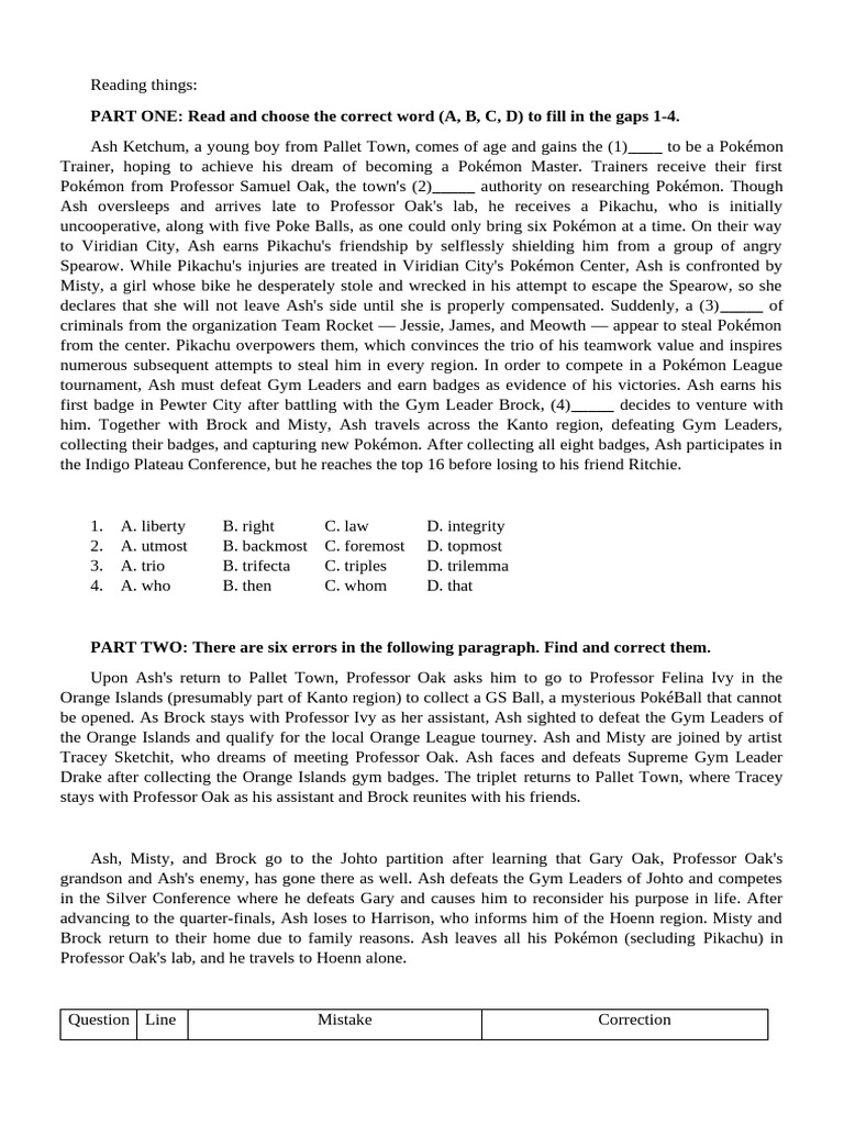 Reading - Pokemon | PDF | Nintendo Franchises | Pokémon