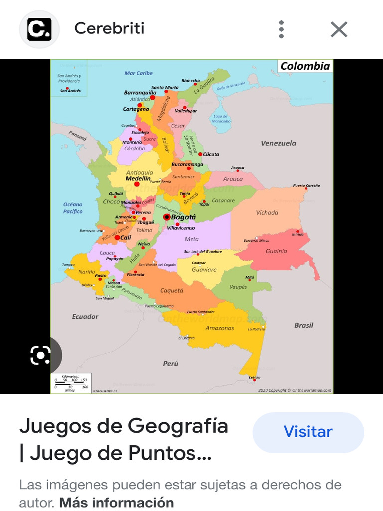 Mapa de Colombia Con Sus Departamentos - Búsqueda de Google | PDF