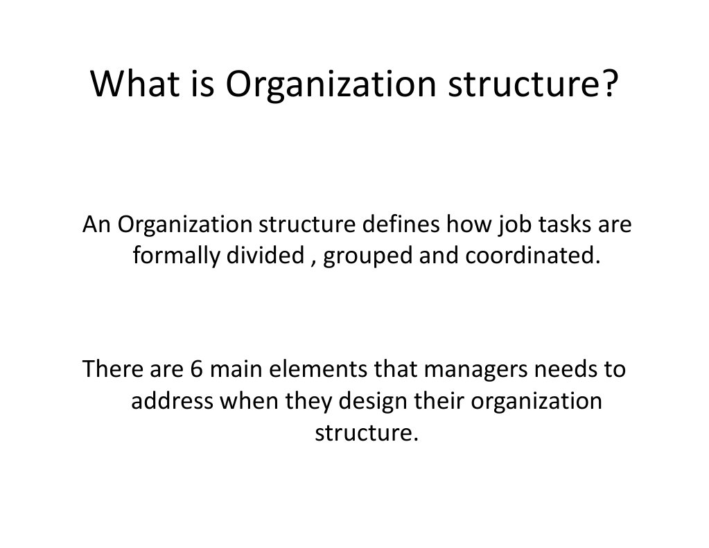 Mcob Unit 5 | PDF | Organizational Structure | Division Of Labour