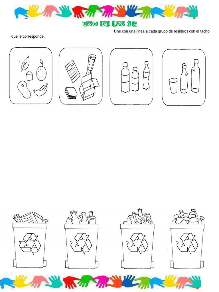 Imprimir Fichas 1-2 Reciclaje | PDF