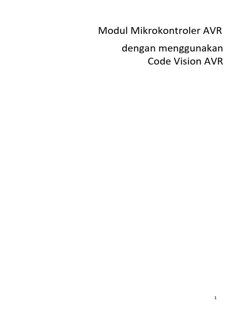 Panduan Penggunaan Mikrokontroler AVR | PDF