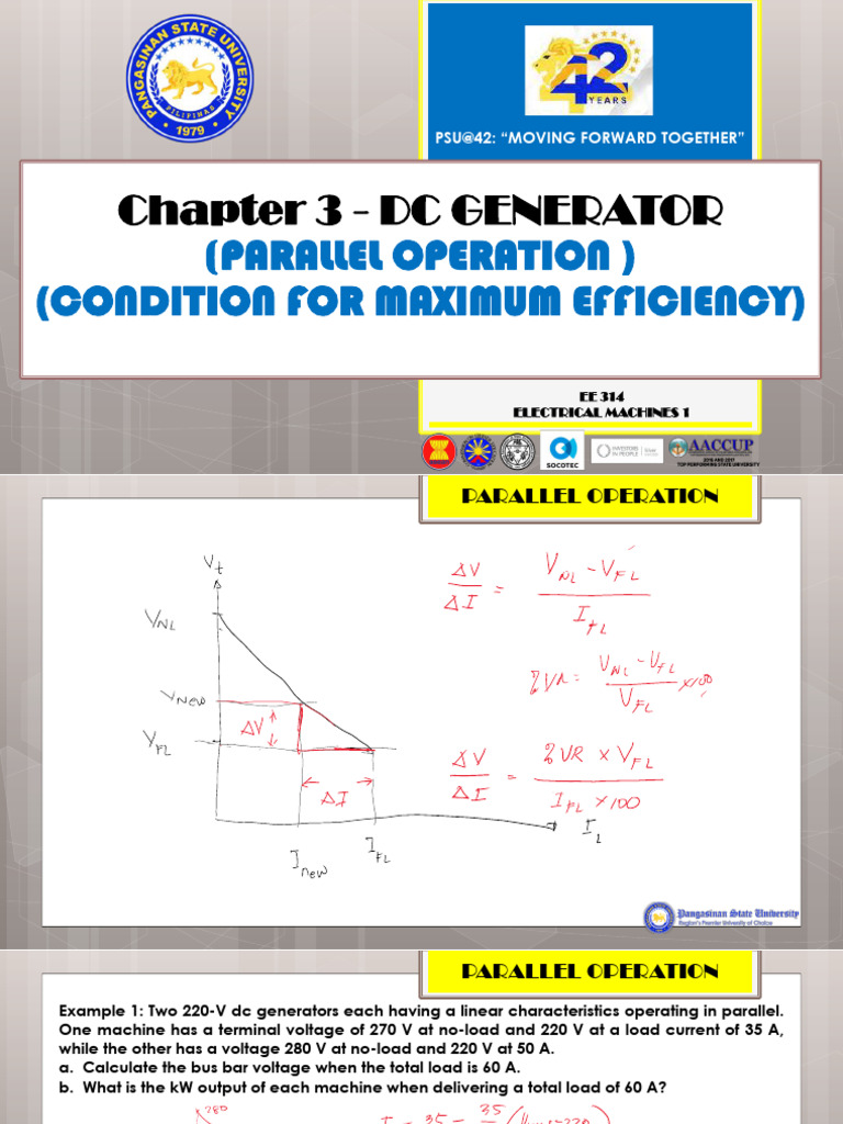 DC Generator - Parallel Operation-Max Eff | PDF | Electric Generator ...