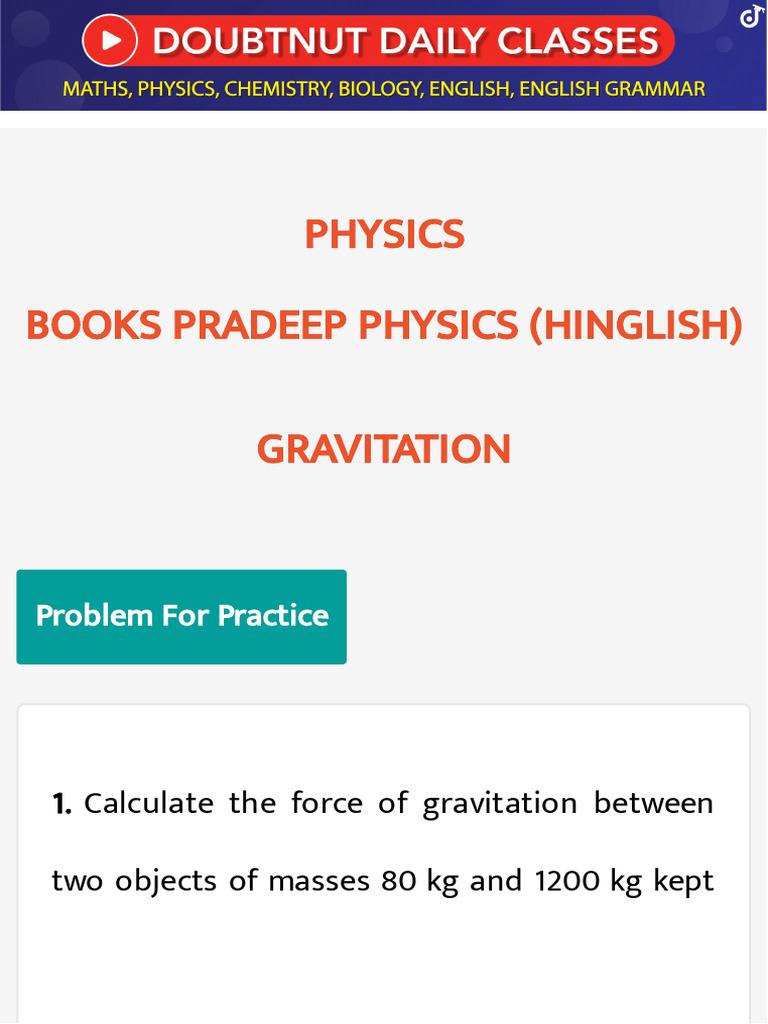 Books Doubtnut Question Bank | PDF | Weight | Mass