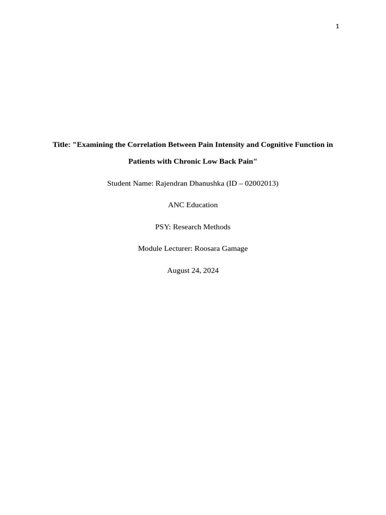 RM Assignment | PDF | Statistics | Self Report Study