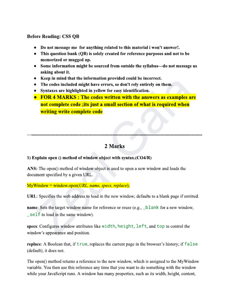 Css ct-2 Qb-Jovitaa | PDF