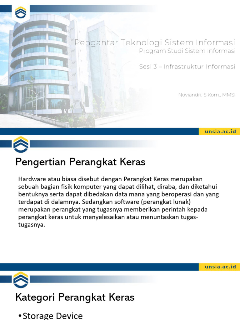 Pertemuan 3 PTSI - Infrastruktur SI | PDF