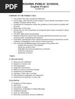 Class XII English Project Topics Complete | PDF | Essays