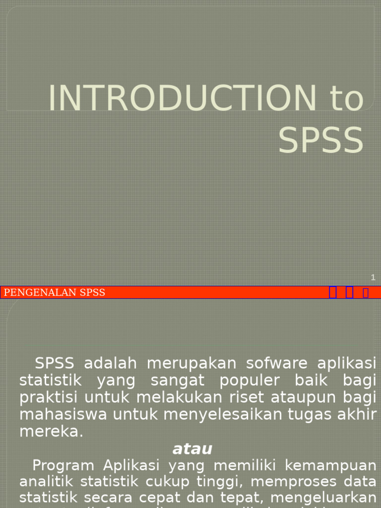 Materi SPSS | PDF
