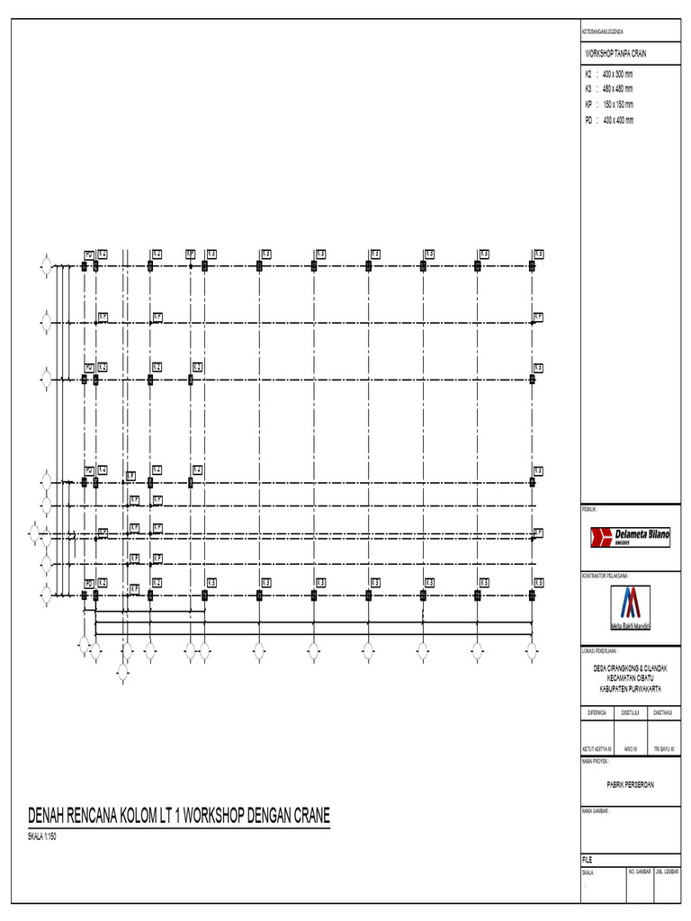 Shop Drawing Gedung Workshop PT - Meta Bakti Mandiri ST-06 | PDF