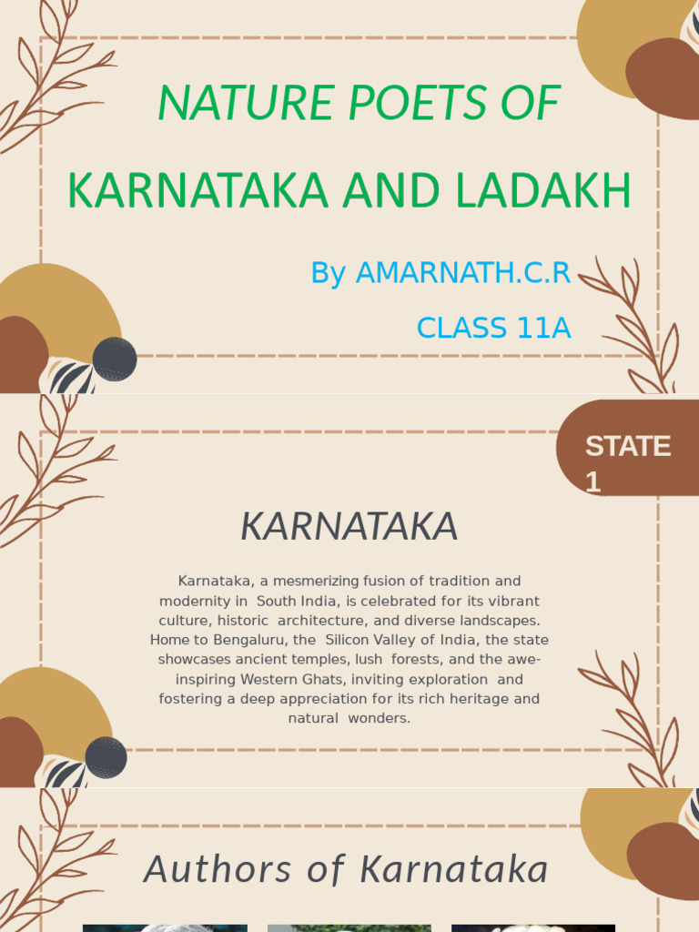 Nature Poets of Karnataka and Ladakh | PDF | Nature | Natural Environment