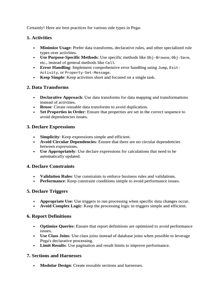 Pega Rule Best Practices Guide | PDF | Scope (Computer Science) | Logic